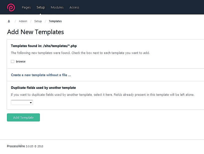 ProcessWire CMS Vorstellung Templates Tutorial IONOS