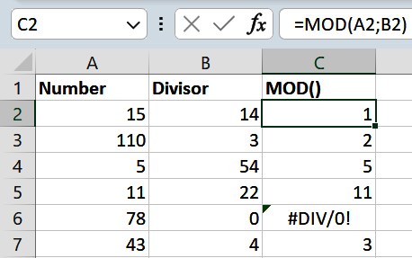 Modulus Excel: So wenden Sie die Excel-REST-Funktion an - IONOS