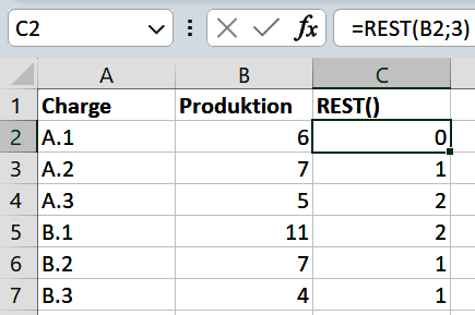 Modulus Excel: So wenden Sie die Excel-REST-Funktion an - IONOS